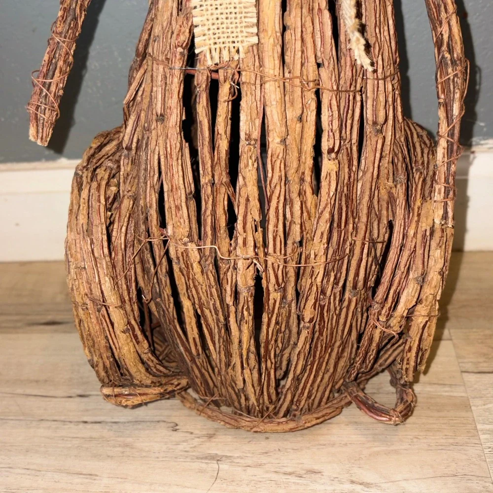 Accents | Rustic Vine Easter Bunny Figurine With Burlap Bow 21 Standing ...